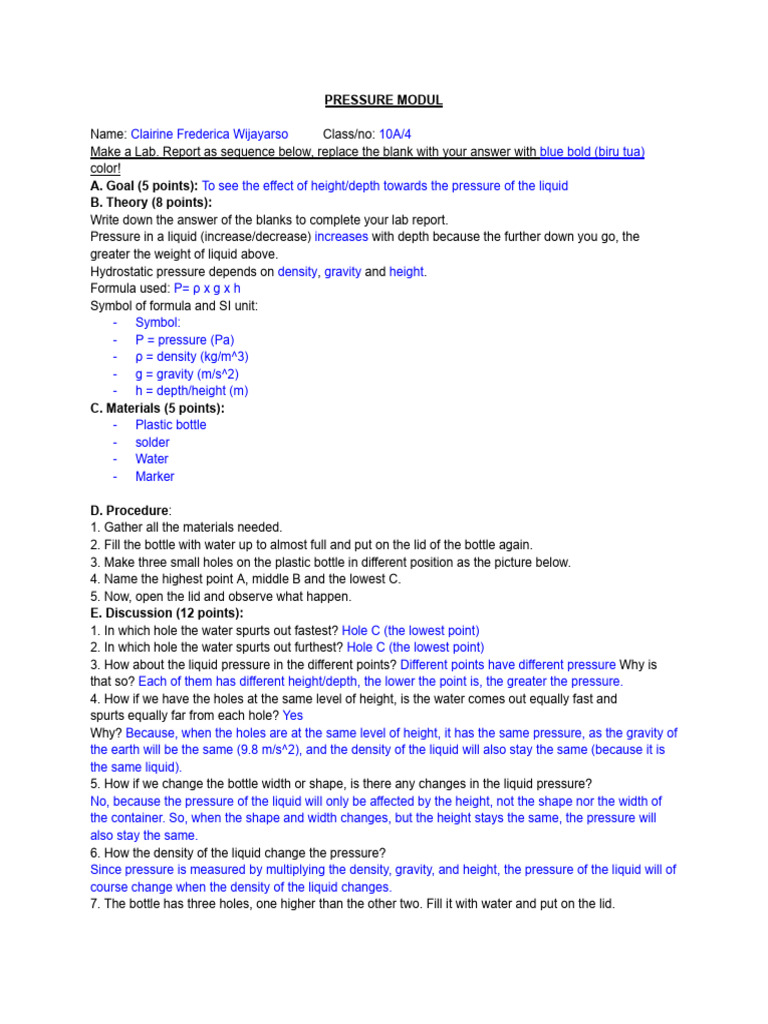 PA Pressure | PDF | Pressure | Density