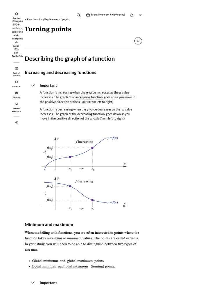 Graphs: Key Features & Turning Points | PDF | Applied Mathematics ...