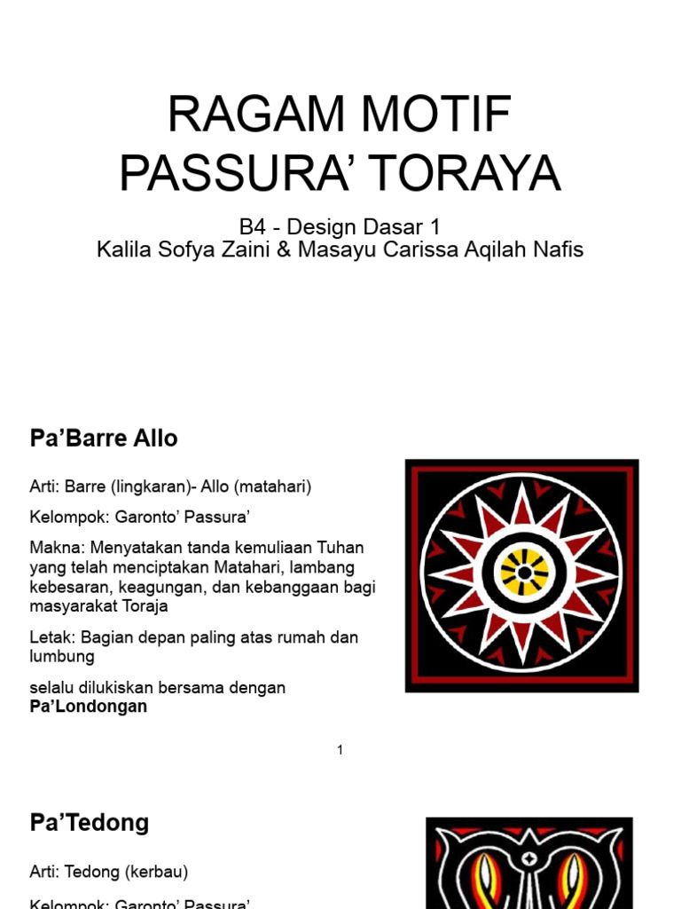 Makna Ukiran Passura Toraja | PDF