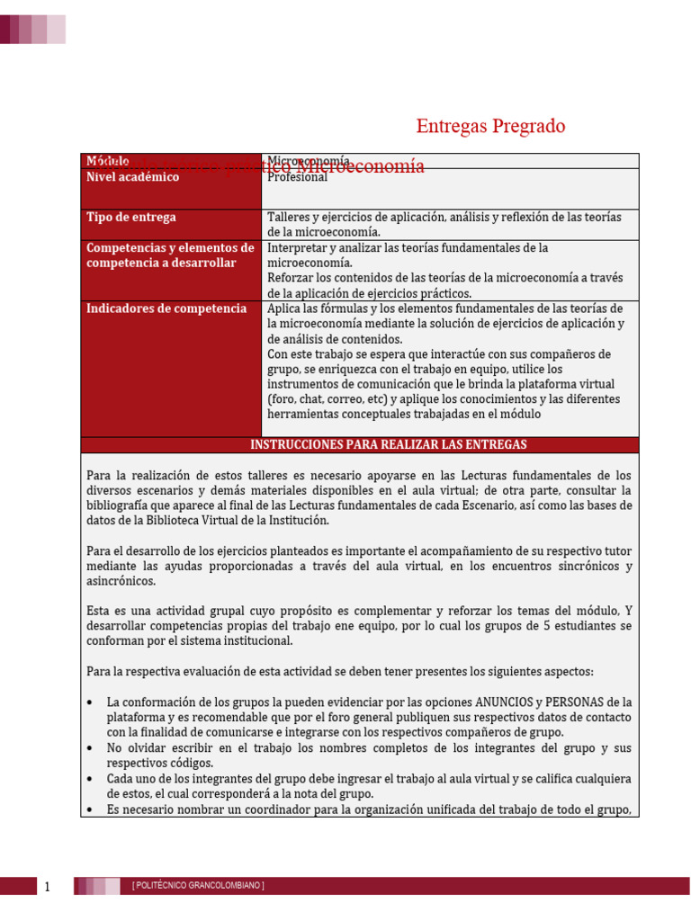 Entregas - MICRO - Teorico Practico E3, E5, E7 2024 | PDF | Oferta (economía) | Mercado (economía)