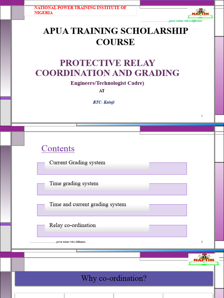 Relay Coordination Training Overview | PDF | Relay | Electrical Substation