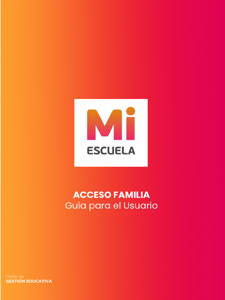 Mi Escuela Familia | PDF | Informática | Software