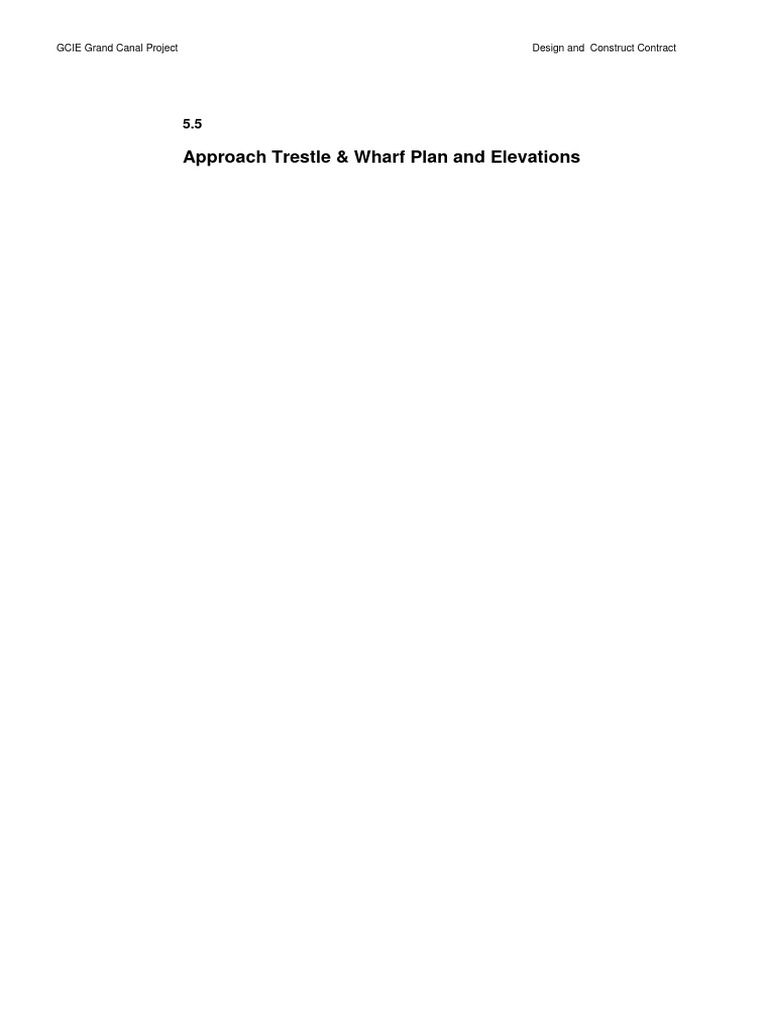 Approach Trestle and Wharf Plan Elevations | PDF | Marine Propulsion ...