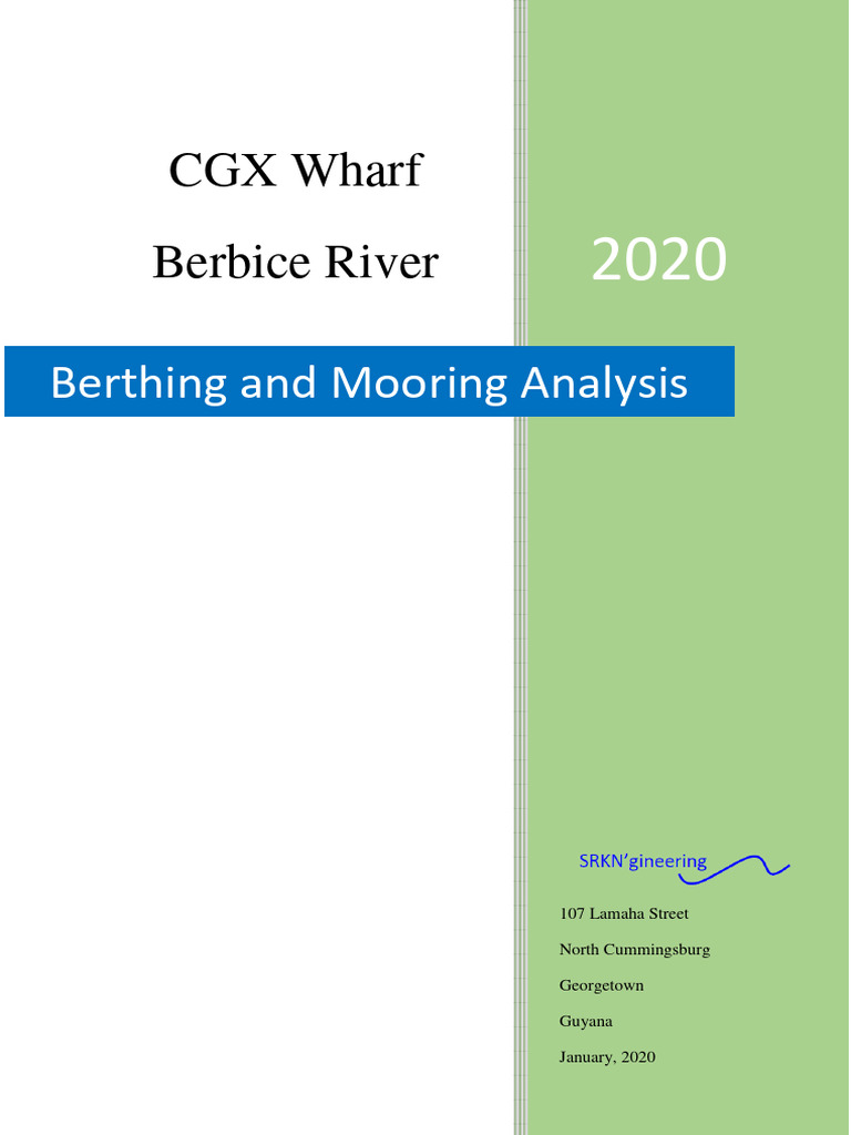 Berthing and Mooring Analysis - CGX - Final - 13jan2020 | PDF | Tonnage ...