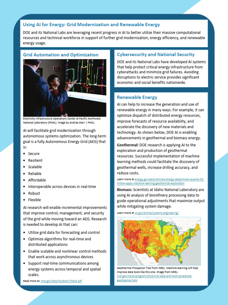 AI in Energy: Grid Modernization & Renewables | PDF | Artificial ...