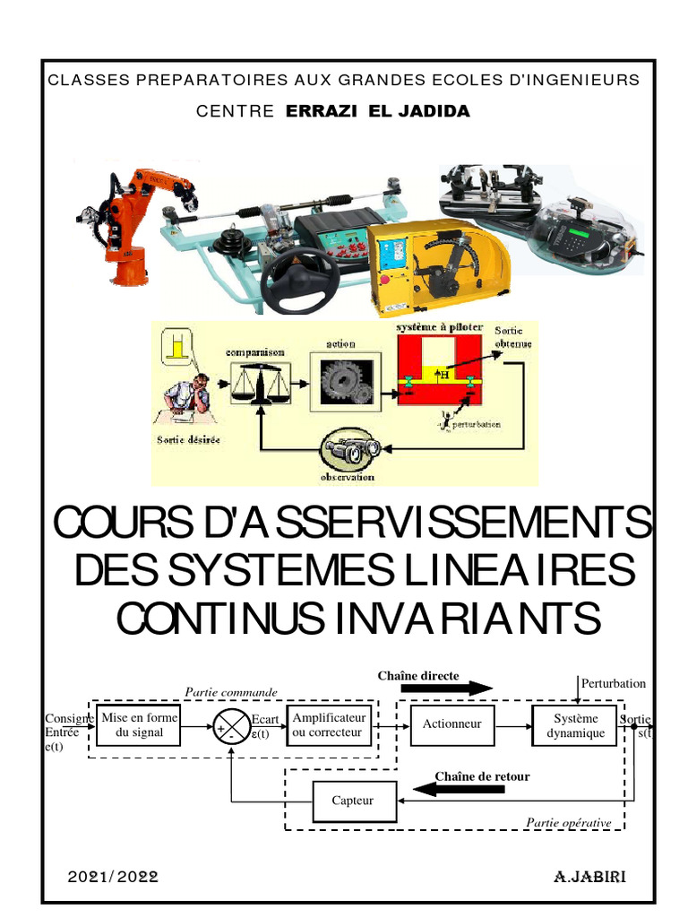 Cours Asservissement MP-PSI | PDF | Régulation | Transformation de Laplace