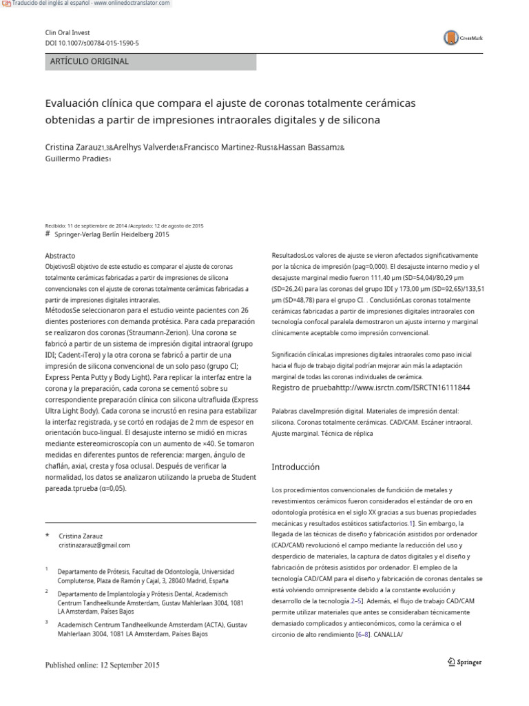 Clinical Evaluation Comparing The Fit From Silicone and Digital ... Clinical Evaluation Comparing The Fit From Silicone and Digital ...