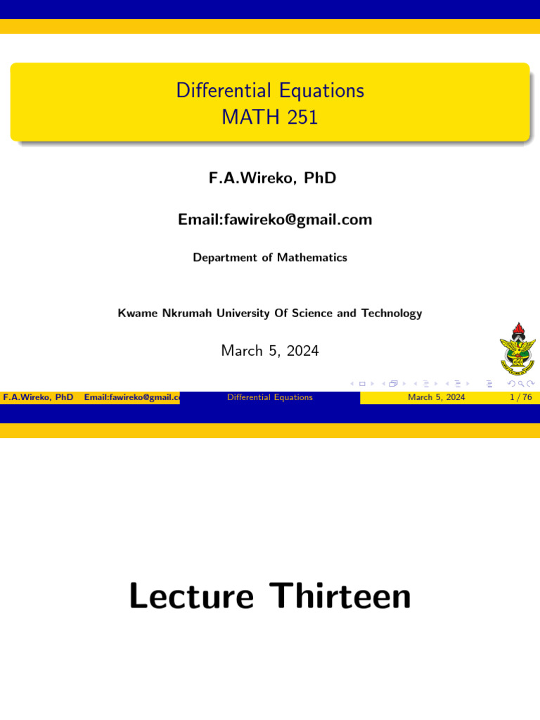 Laplace Transform L13 | PDF | Function (Mathematics) | Laplace Transform