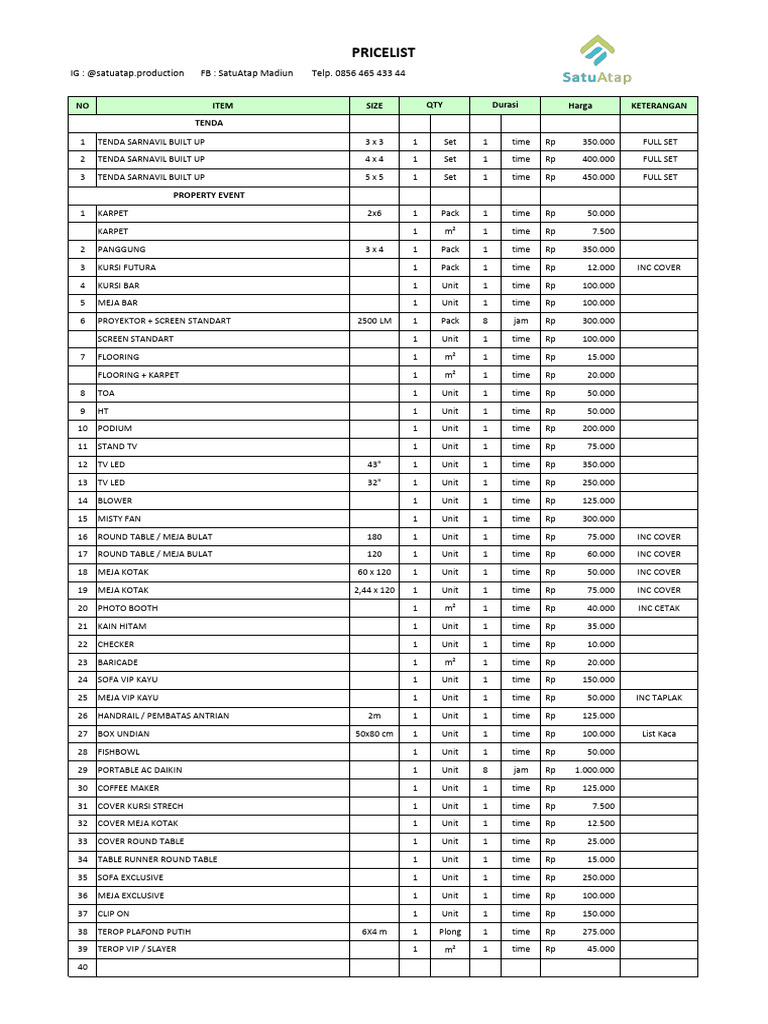 2019 PRICELIST CUSTOMER New | PDF