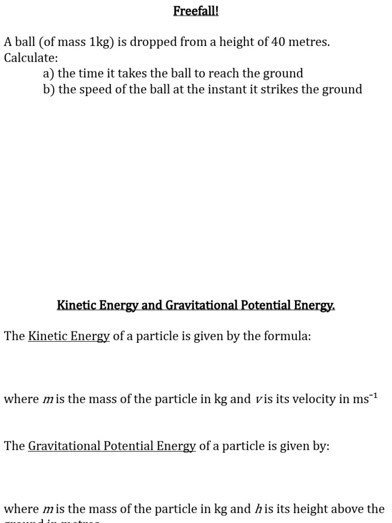 Introducing Ke and Gpe | PDF | Mass | Potential Energy