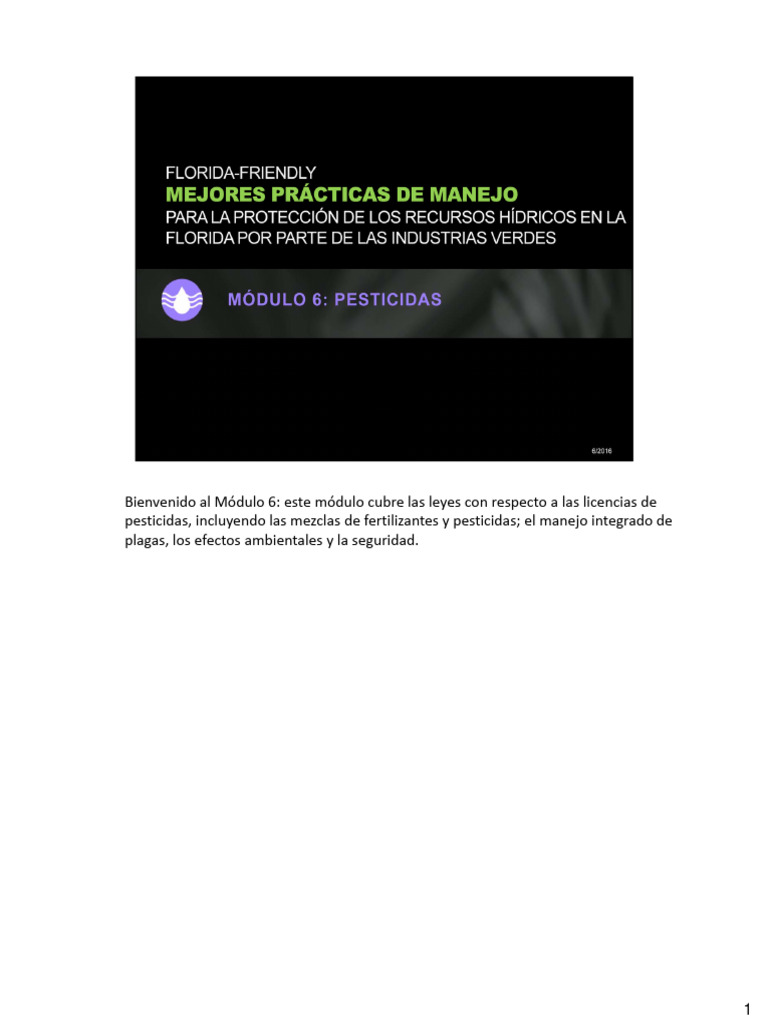 Spanish Module 6 Pesticides - SpeakerNotes - 2016 06 | PDF | Pesticida ...