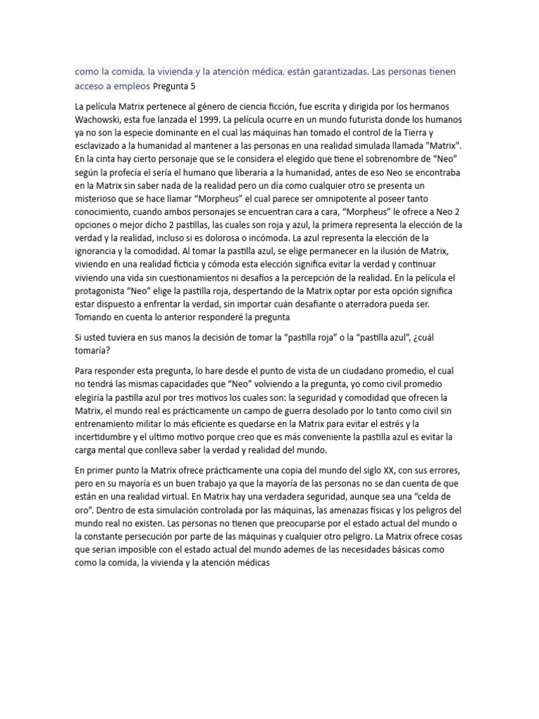 Elección entre la pastilla roja y azul en Matrix | PDF | Libros para ...