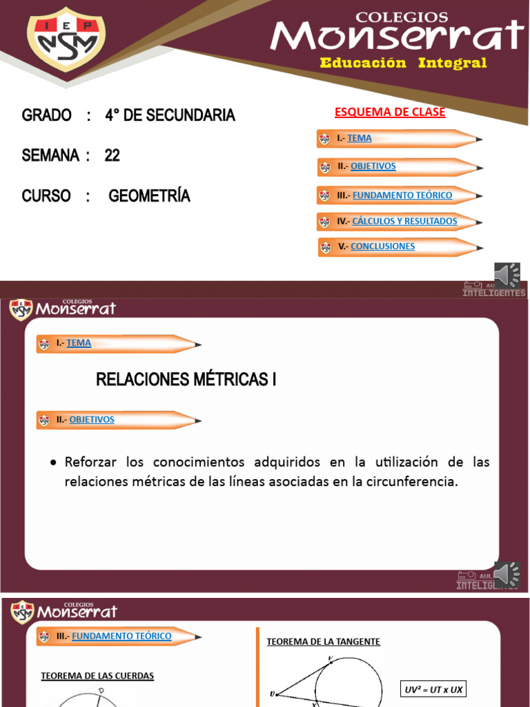 Sec 4to Ses Geomet. 22 | PDF | Conceptos matemáticos | Geometría algebraica