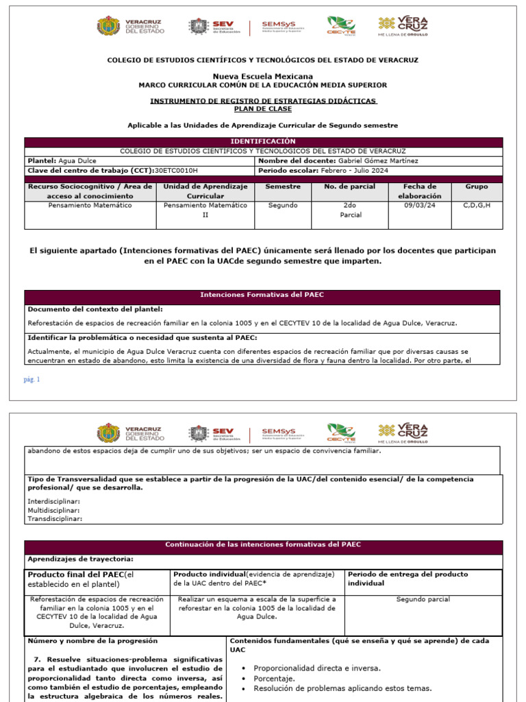 Planeación Progresión 7 | PDF