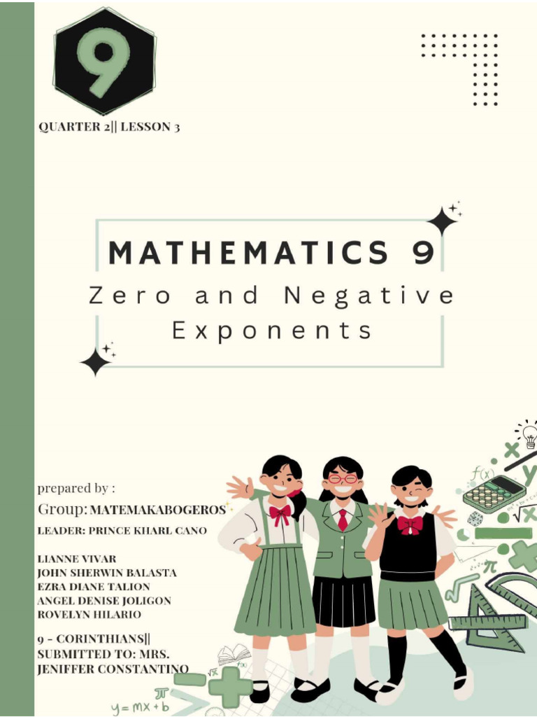 Zero-and-Negative-Integral-Exponents | PDF | Exponentiation ...