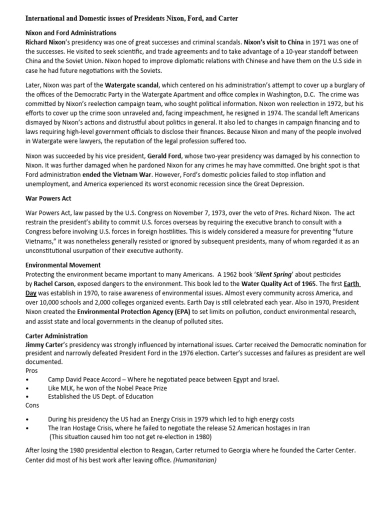 5Nixon Ford Carter | PDF | Richard Nixon | United States Travel