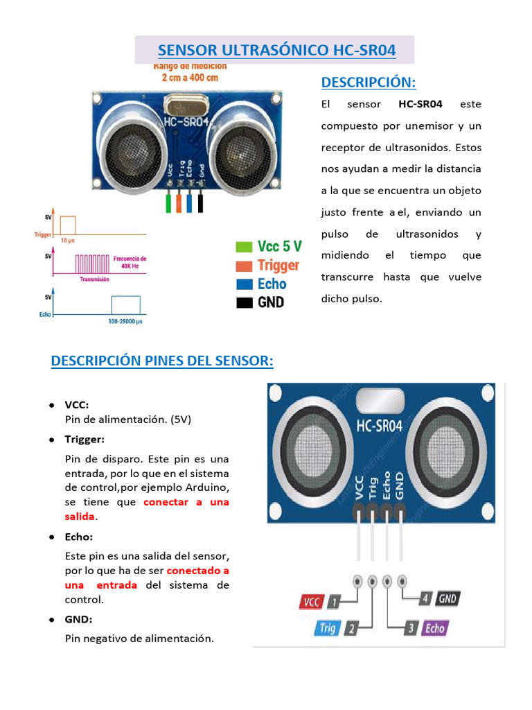 Sensor Ultrasonico | PDF | Sensor | Ultrasonido