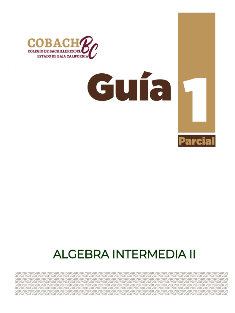 GuÃ A de Estudio Primer Parcial - Ã Lgebra Intermedia II | PDF | Ecuaciones | Pendiente
