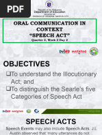Searle's Classification of Speech Act | PDF | Semiotics | Human Communication