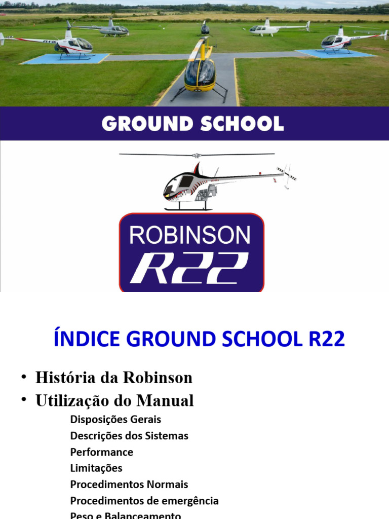 Ground Apresentação r22 | PDF | Voo | Helicóptero