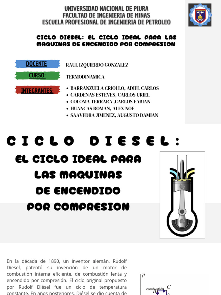 Ciclo Diesel | PDF | Motor diesel | Motores