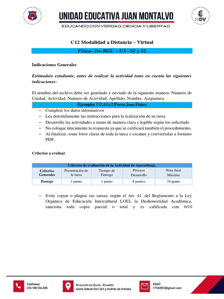 TAREA UNIDAD 3 FISICA EDITADA | PDF