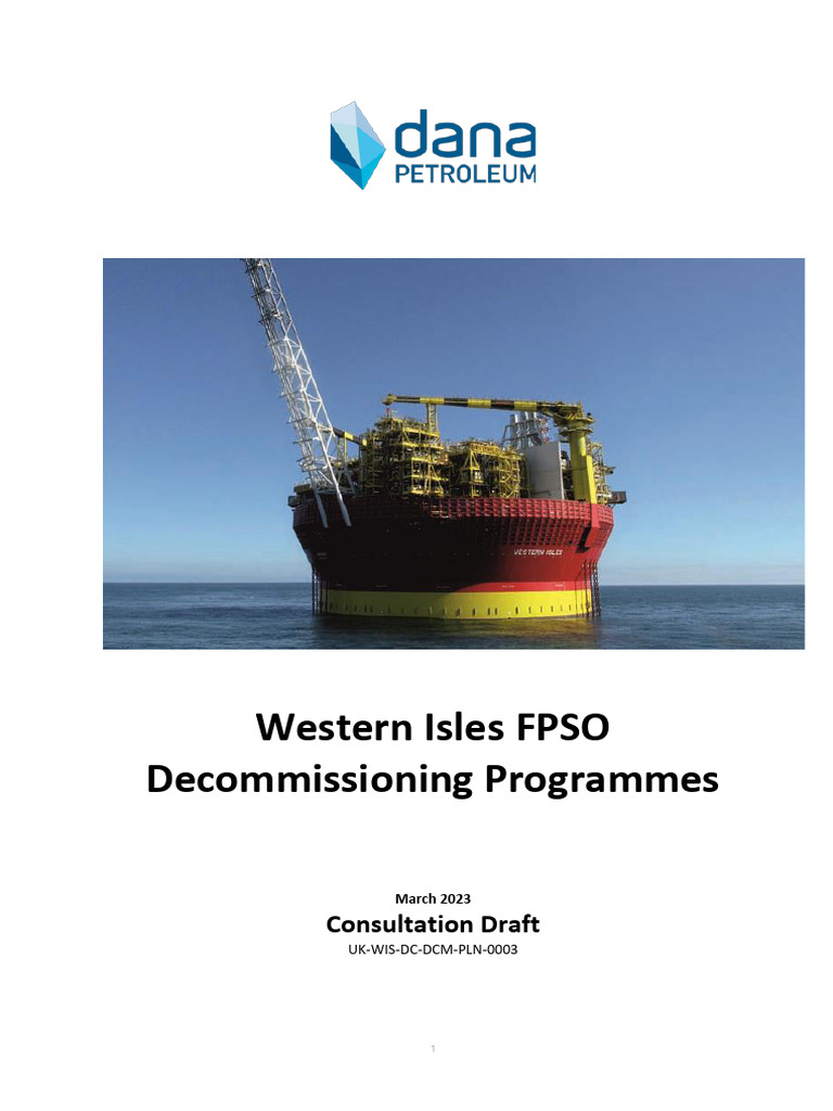 Dana Petroleum Western Isles FPSO DP 22 2 23 Draft For Consultation