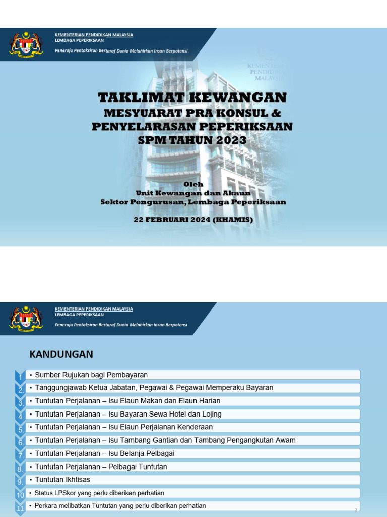Taklimat Kewangan SPM 2023 (EDARAN) | PDF