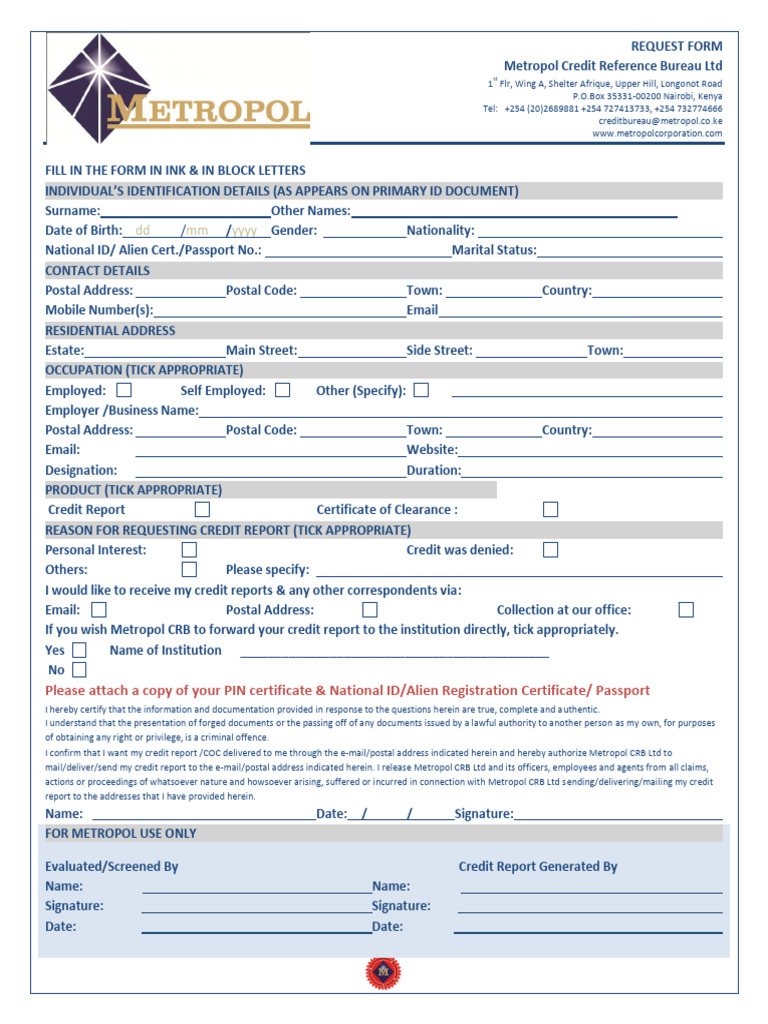 Report Request Form | PDF | Mail | Identity Document