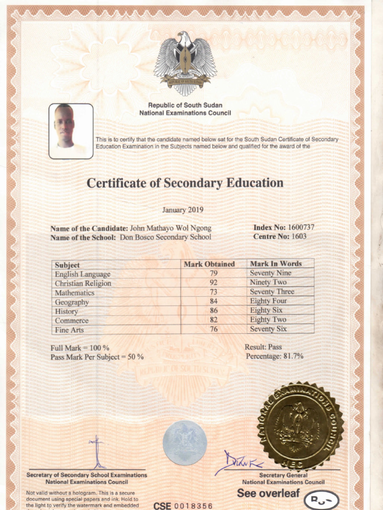 Mathayos Certificate | PDF