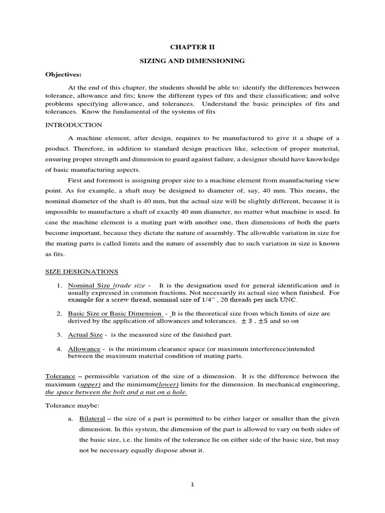 Fits and Tolerances in Machine Design | PDF | Ductility | Deformation ...