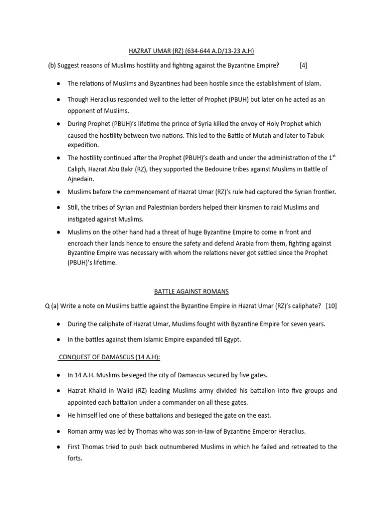 Hazrat Umar | PDF | Umar