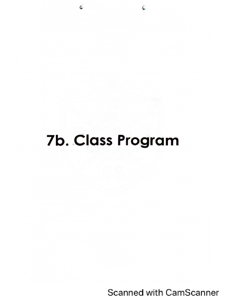 Class Schedule | PDF