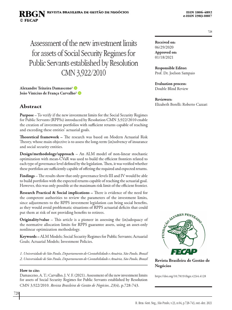 Assessment of The New Investment Limits | Download Free PDF | Value At ...