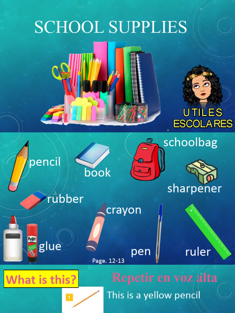 Útiles escolares: guía y actividades | PDF