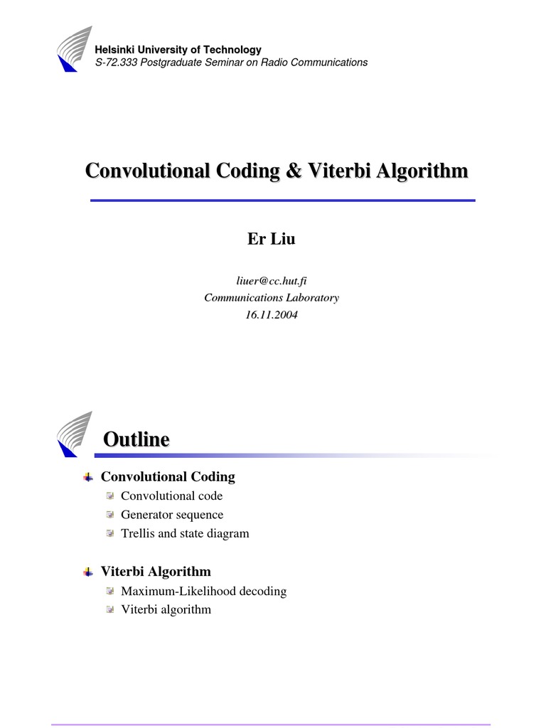 Convolutional Coding Viterbi Algorithm | PDF | Algorithms | Applied Mathematics