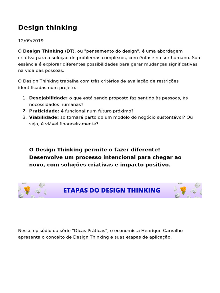 Design Thinking | PDF