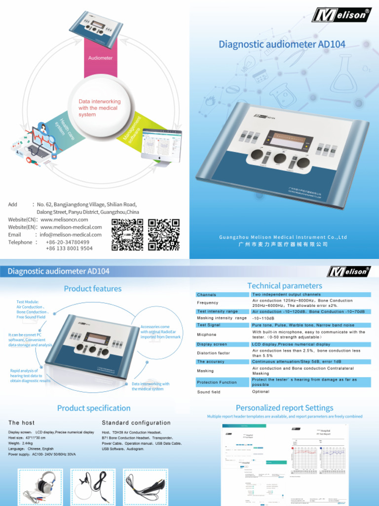 Melison Audiometer AD104 | PDF