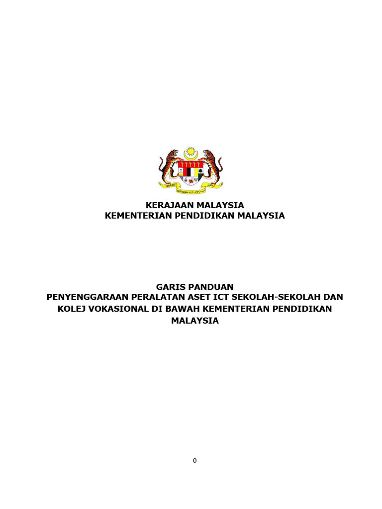 Lampiran 4 Garis Panduan Penyenggaraan ICT 2020 | PDF