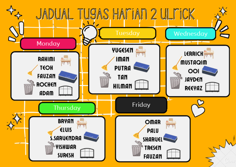 Orange Doodle Creative Class Schedule | PDF
