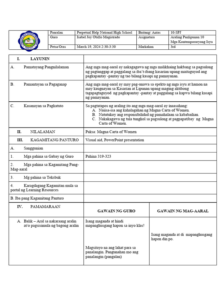 Magna Carta of Women DLP | PDF