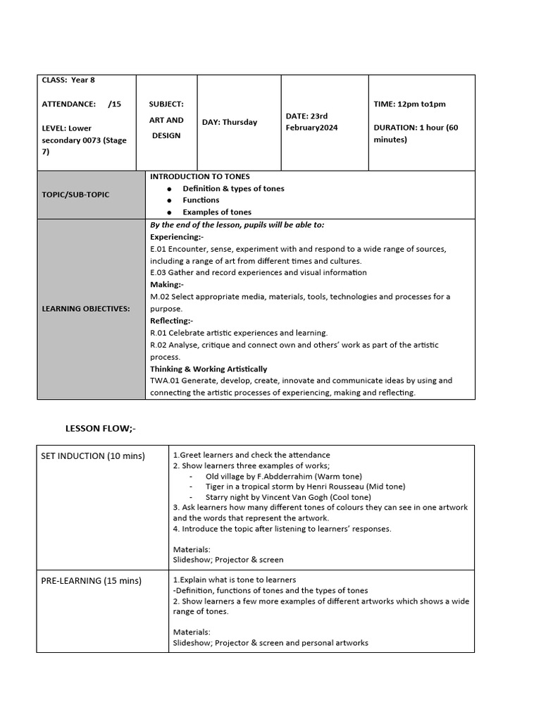 Introduction to tones | PDF | Learning | Experience