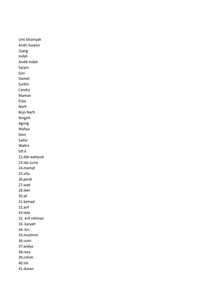 Daftar Hadir MSL | PDF