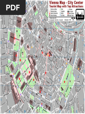 Vienna Sightseeing Map Zanoni & Zanoni | Cafés | Vienna