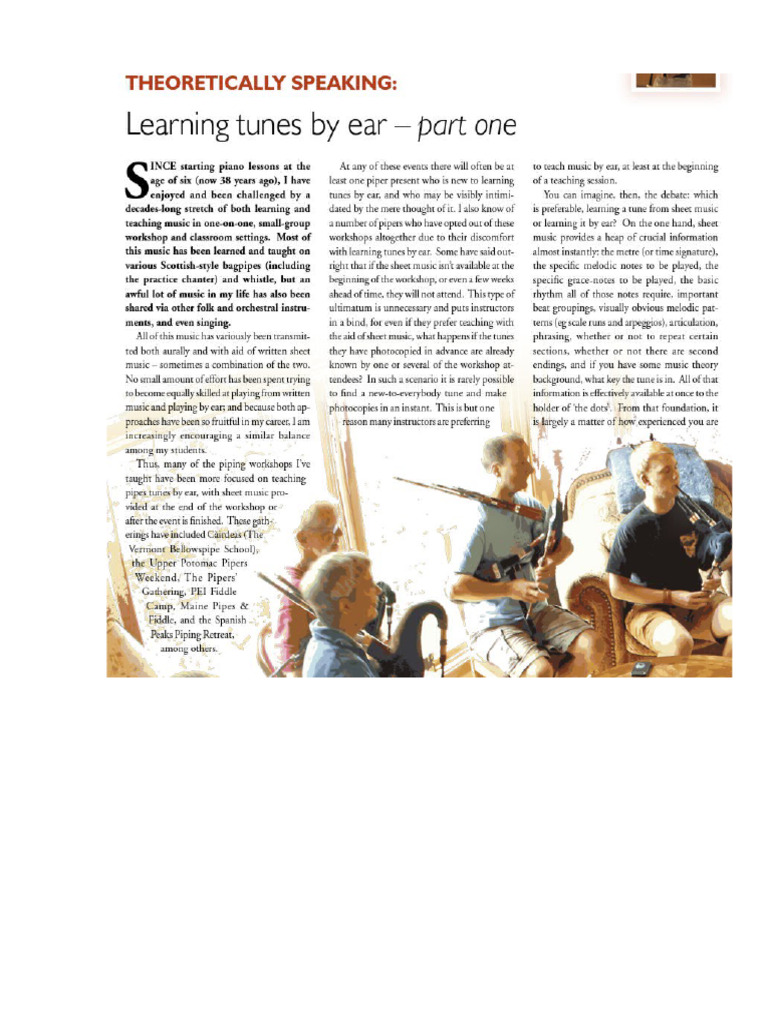 Cummings - Learning Tunes by Ear | PDF