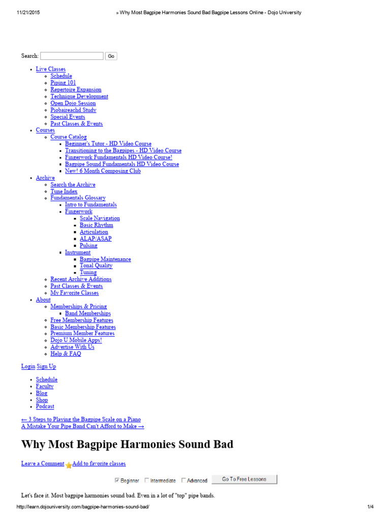 Improving Bagpipe Harmony Techniques | PDF | Chord (Music) | Harmony