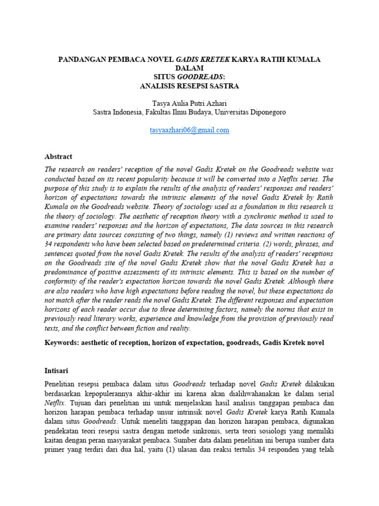 Tasya Azhari - Jurnal Skripsi | PDF