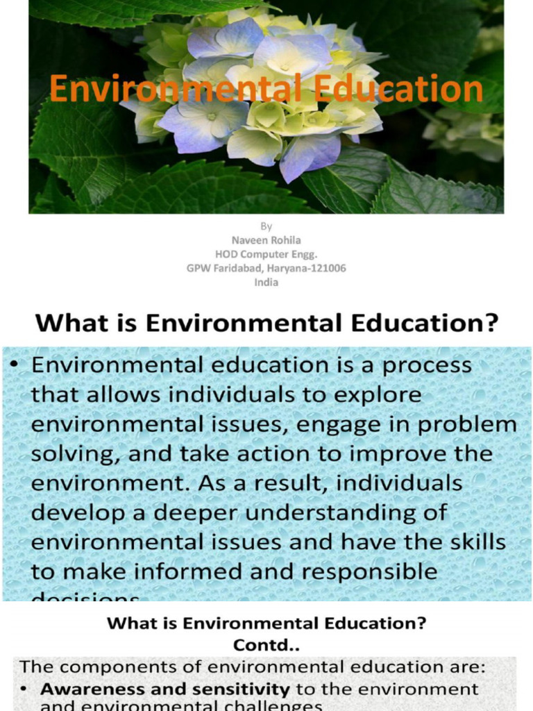 Environmental Education | PDF