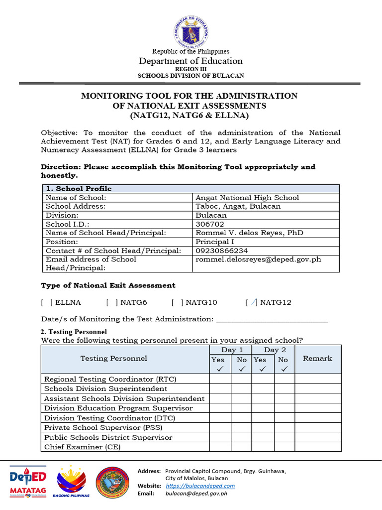 NAT 12 and 6 and ELLNA Monitoring Tool | PDF