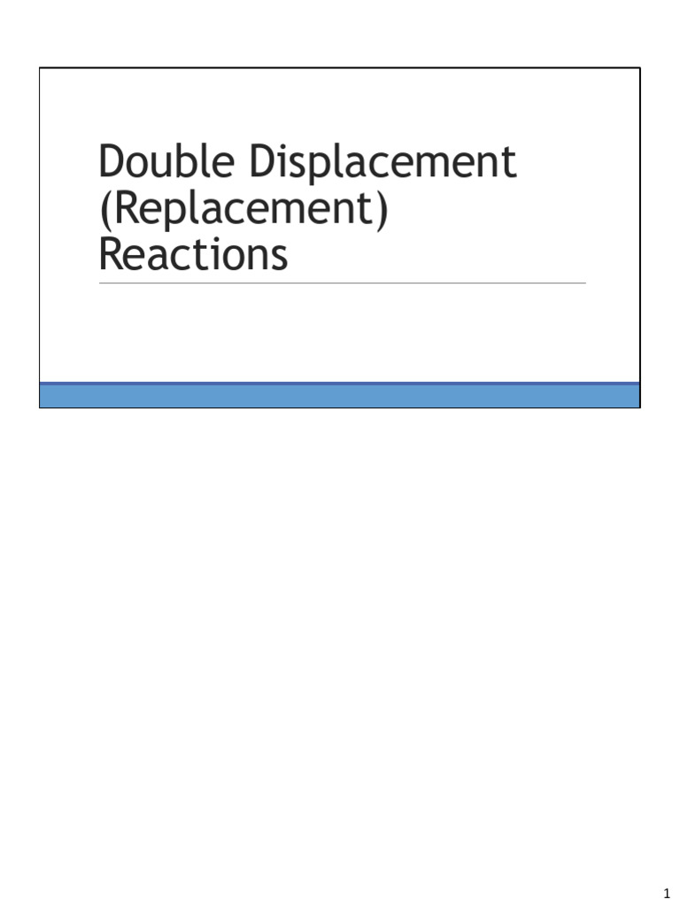 06-Double Displacement Reactions ANNOTATED | PDF | Aqueous Solution ...